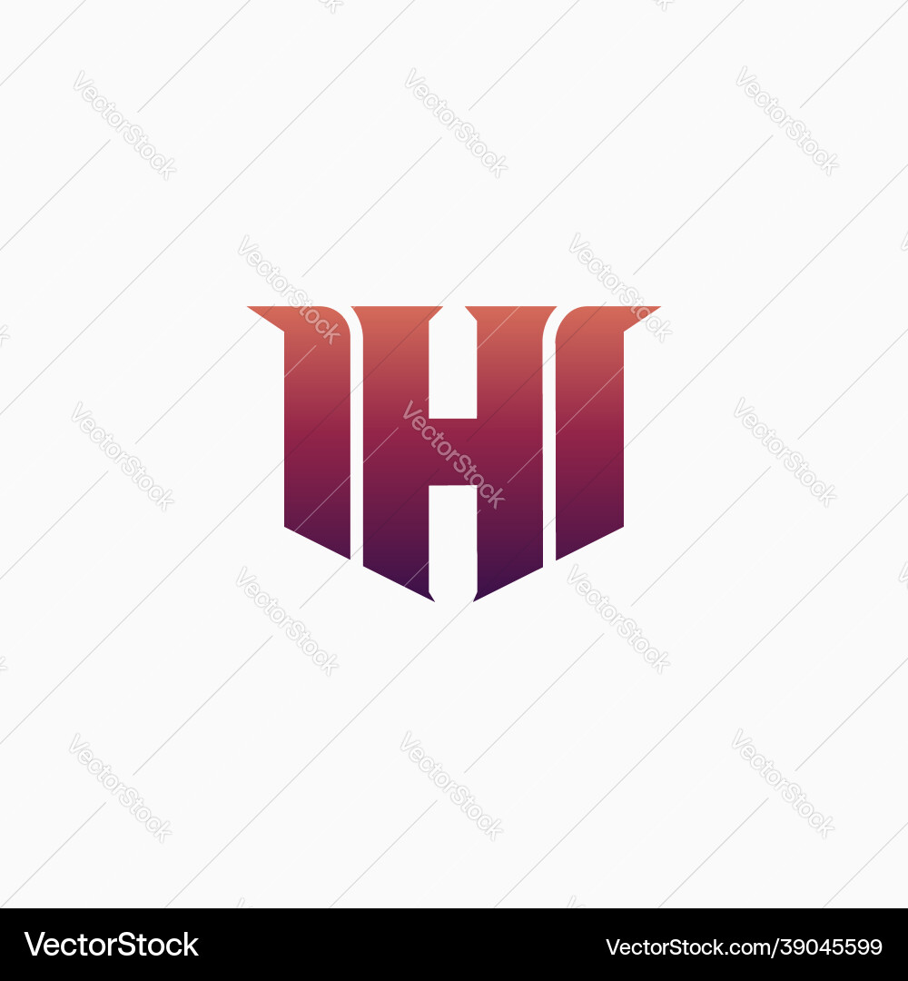 H gaming esport logo design template inspiration Vector Image