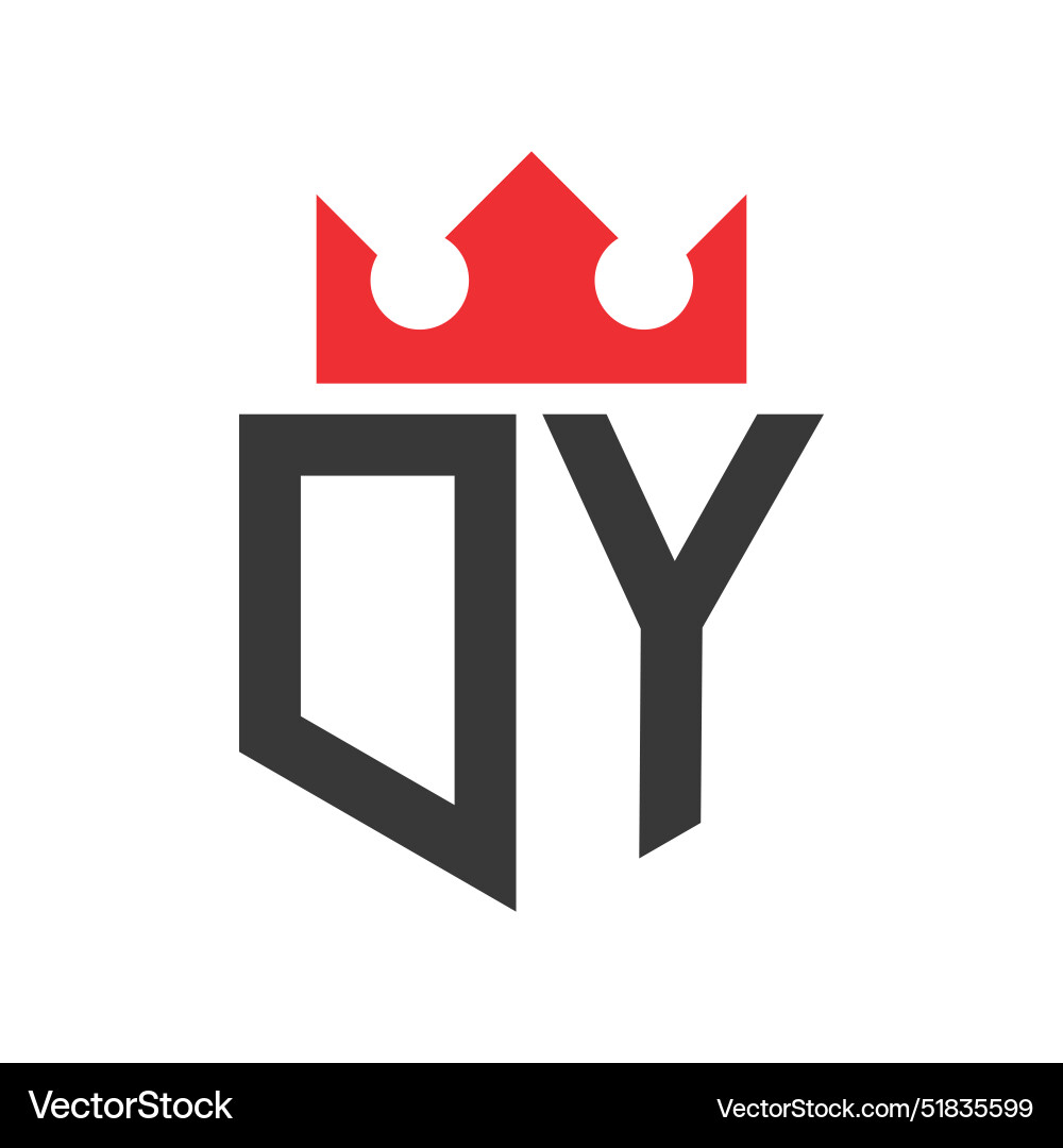 Letter dy crown logo Royalty Free Vector Image