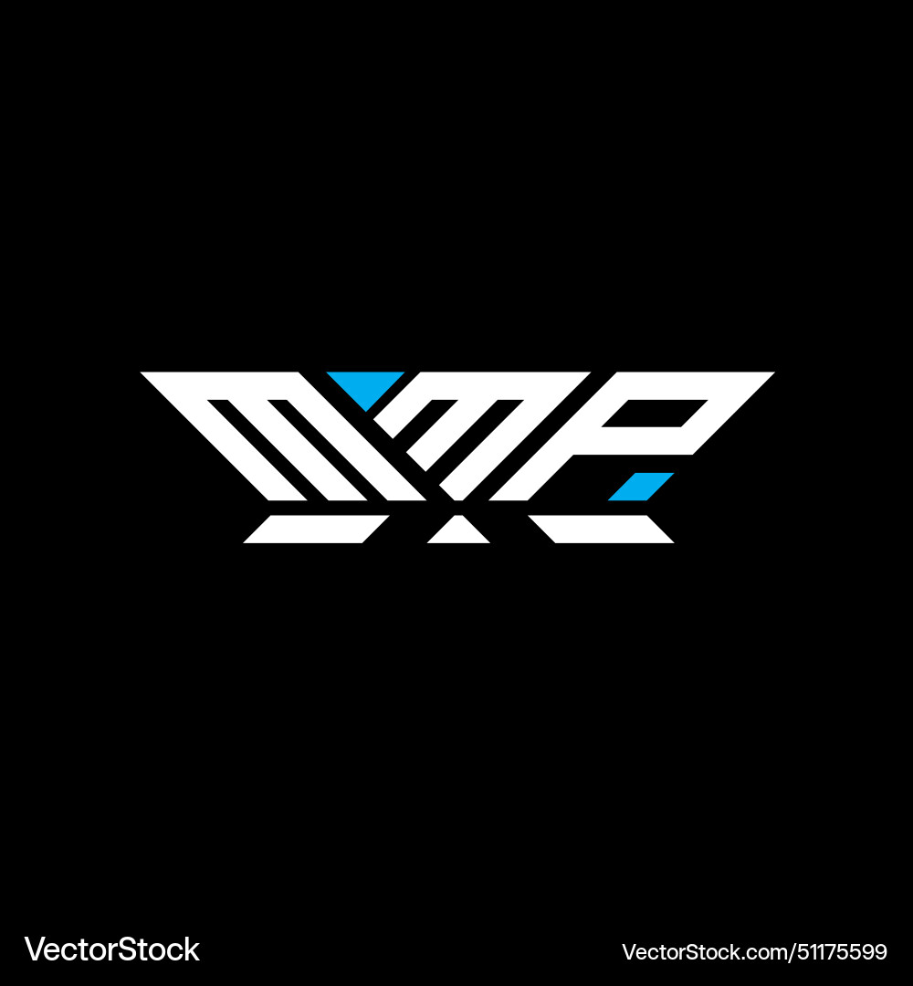 Mmp letter logo design simple and modern Vector Image
