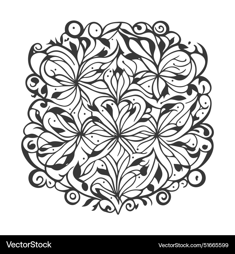 Ornament batik royal design grey Royalty Free Vector Image