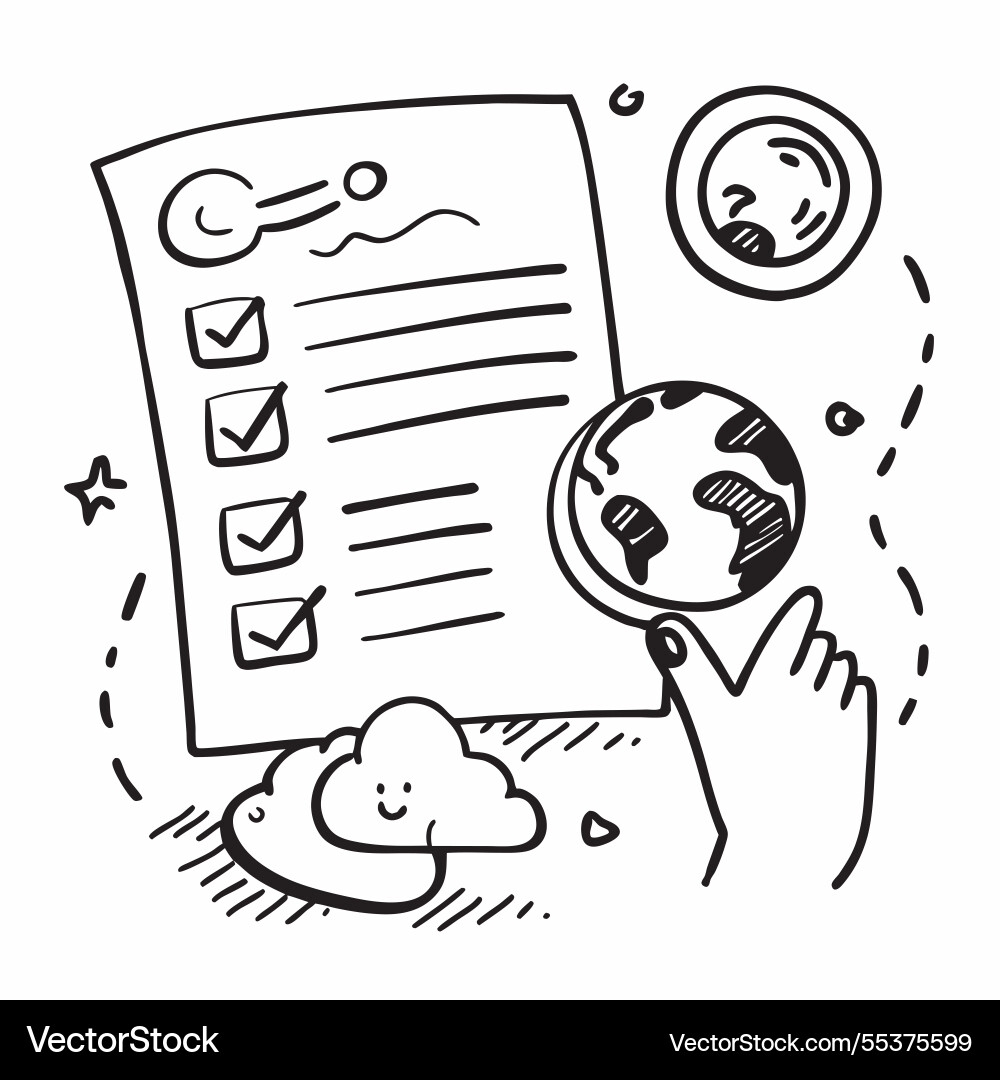 Policy maker with climate policies concept Vector Image