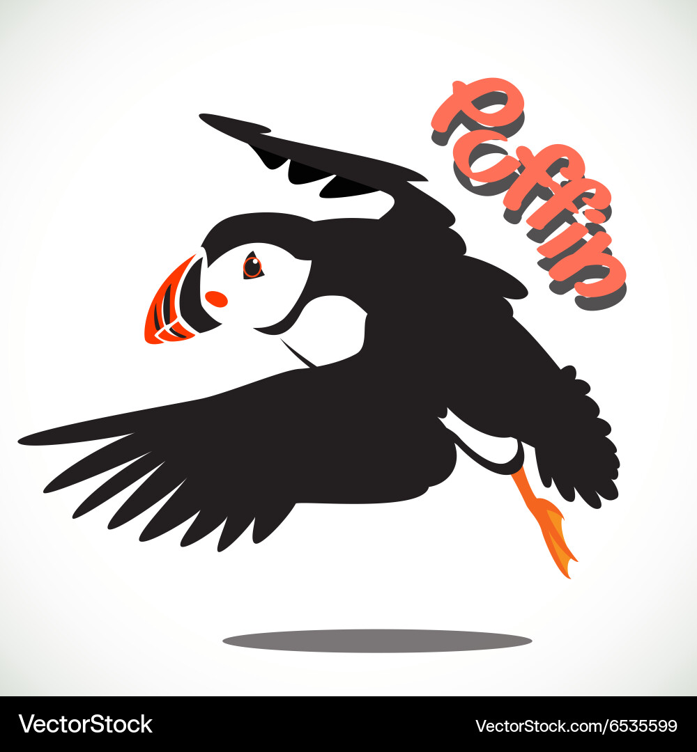 Puffin bird 4 Royalty Free Vector Image - VectorStock