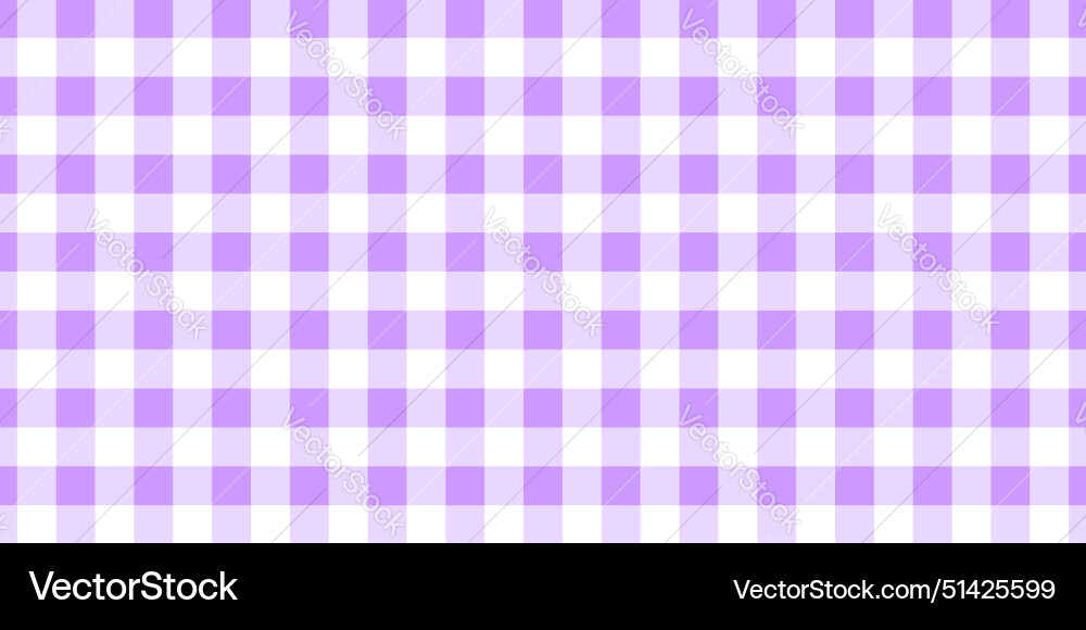 Purple and white gingham pattern textile design Vector Image
