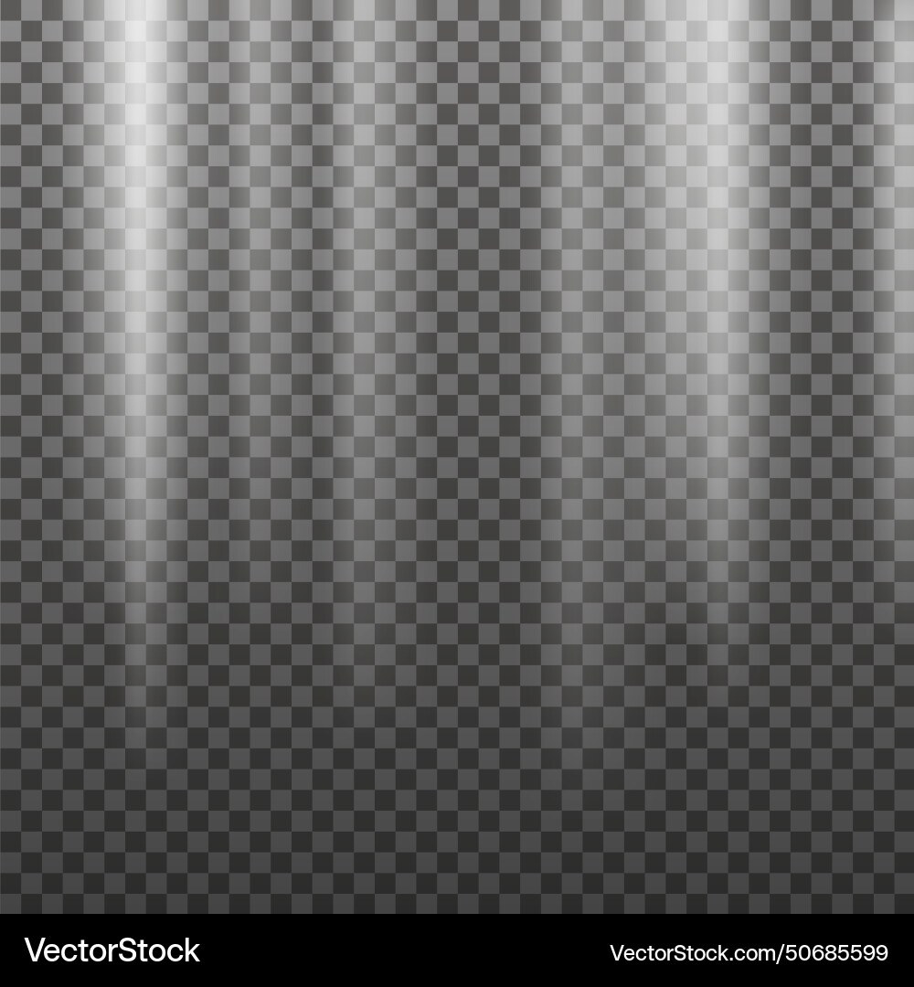 White rays light on transparent background Vector Image