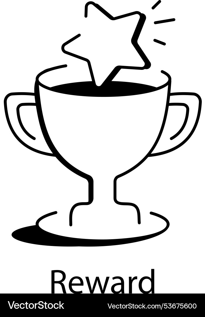 Basic rgbreward icon in drawing style Royalty Free Vector