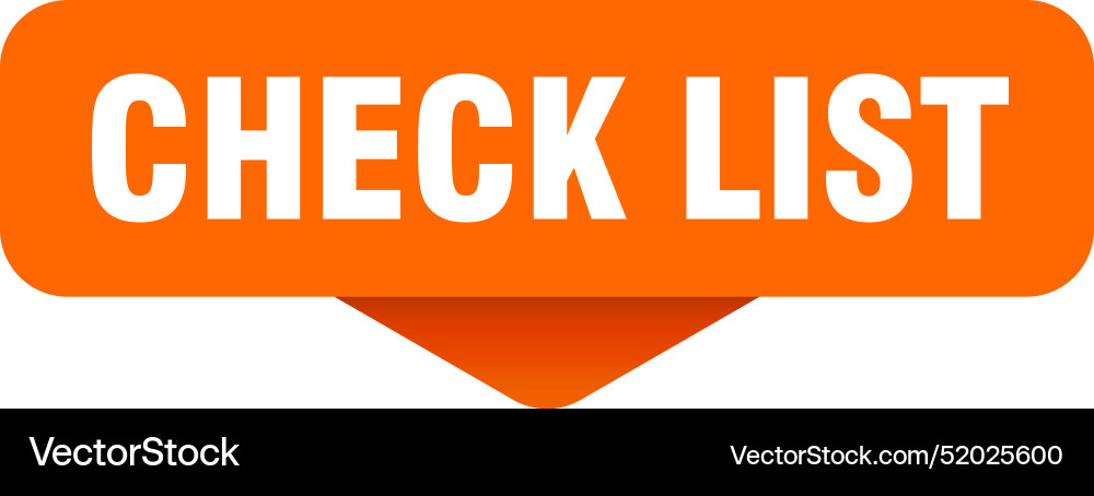 Check list sticker sign on transparent Royalty Free Vector