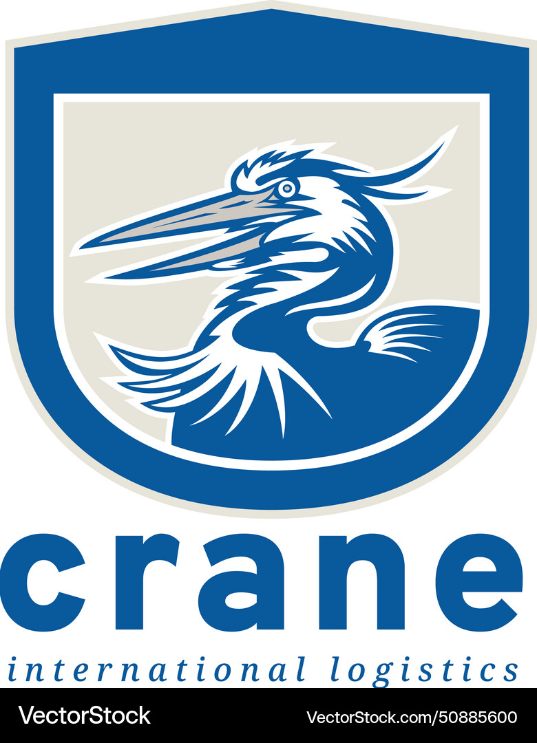 Cran International Logistik Logo Lizenzfreies Vektorbild