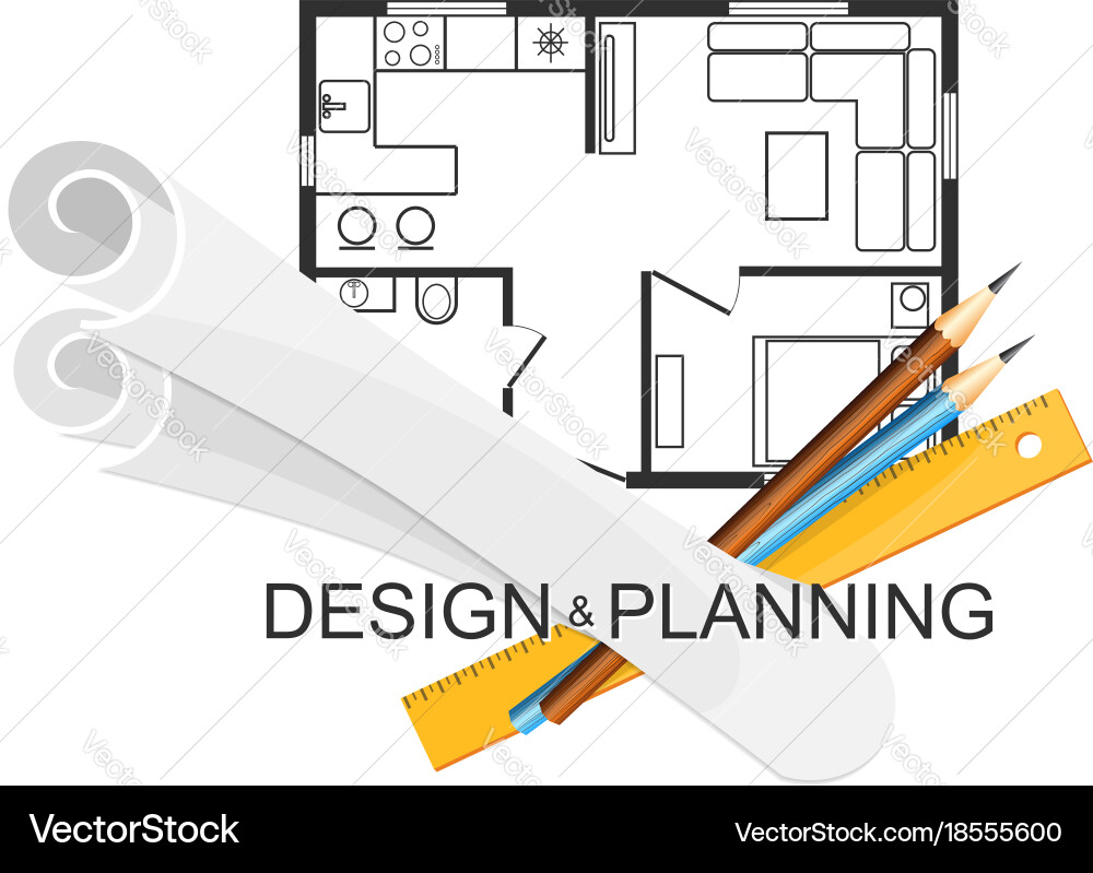 Design and planning architecture symbol Royalty Free Vector