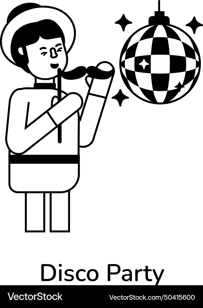 Disco party Royalty Free Vector Image - VectorStock