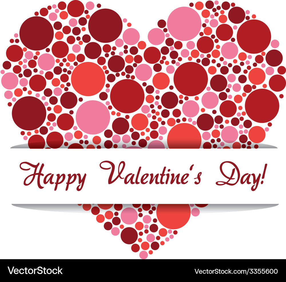 Dots heart Royalty Free Vector Image - VectorStock