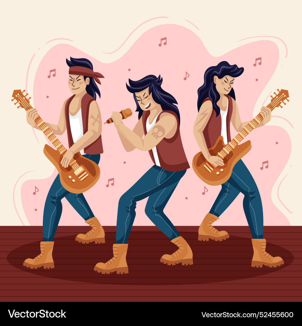 Ofrock band Royalty Free Vector Image - VectorStock