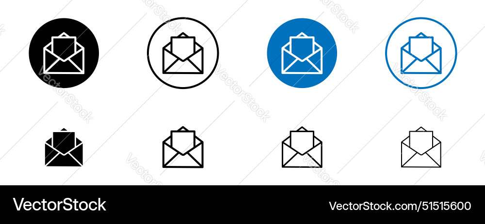 Open envelope icon Royalty Free Vector Image - VectorStock