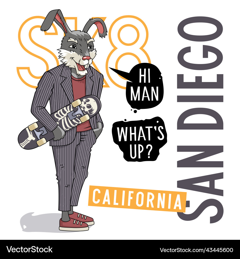 Rabbit 003 Royalty Free Vector Image - VectorStock