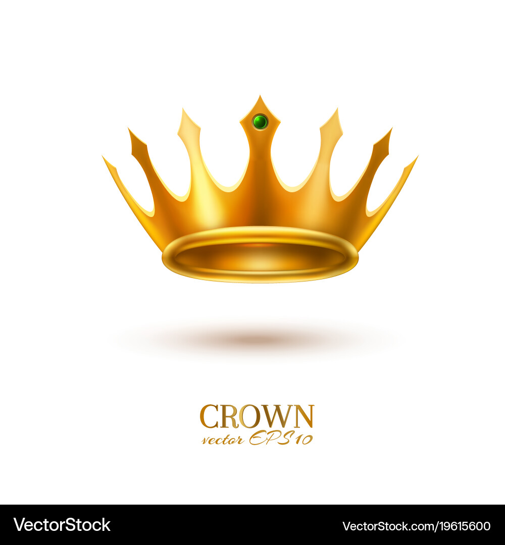 Realistische 3d goldene Krone Lizenzfreies Vektorbild