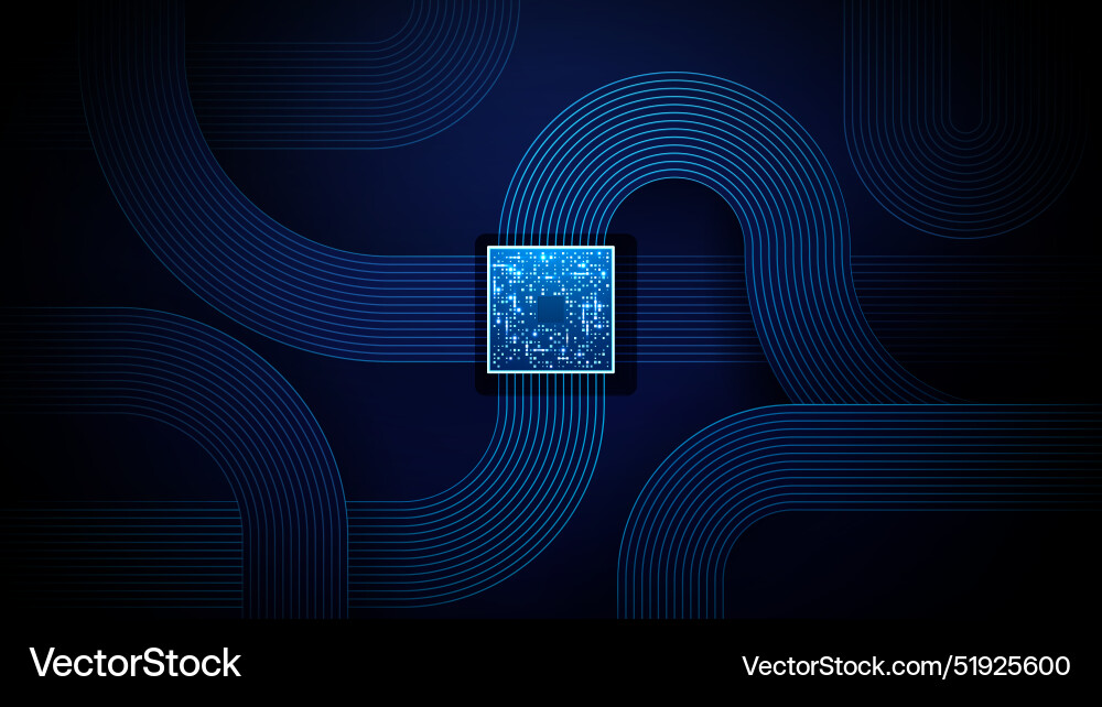 Technology innovation background cpu processor Vector Image
