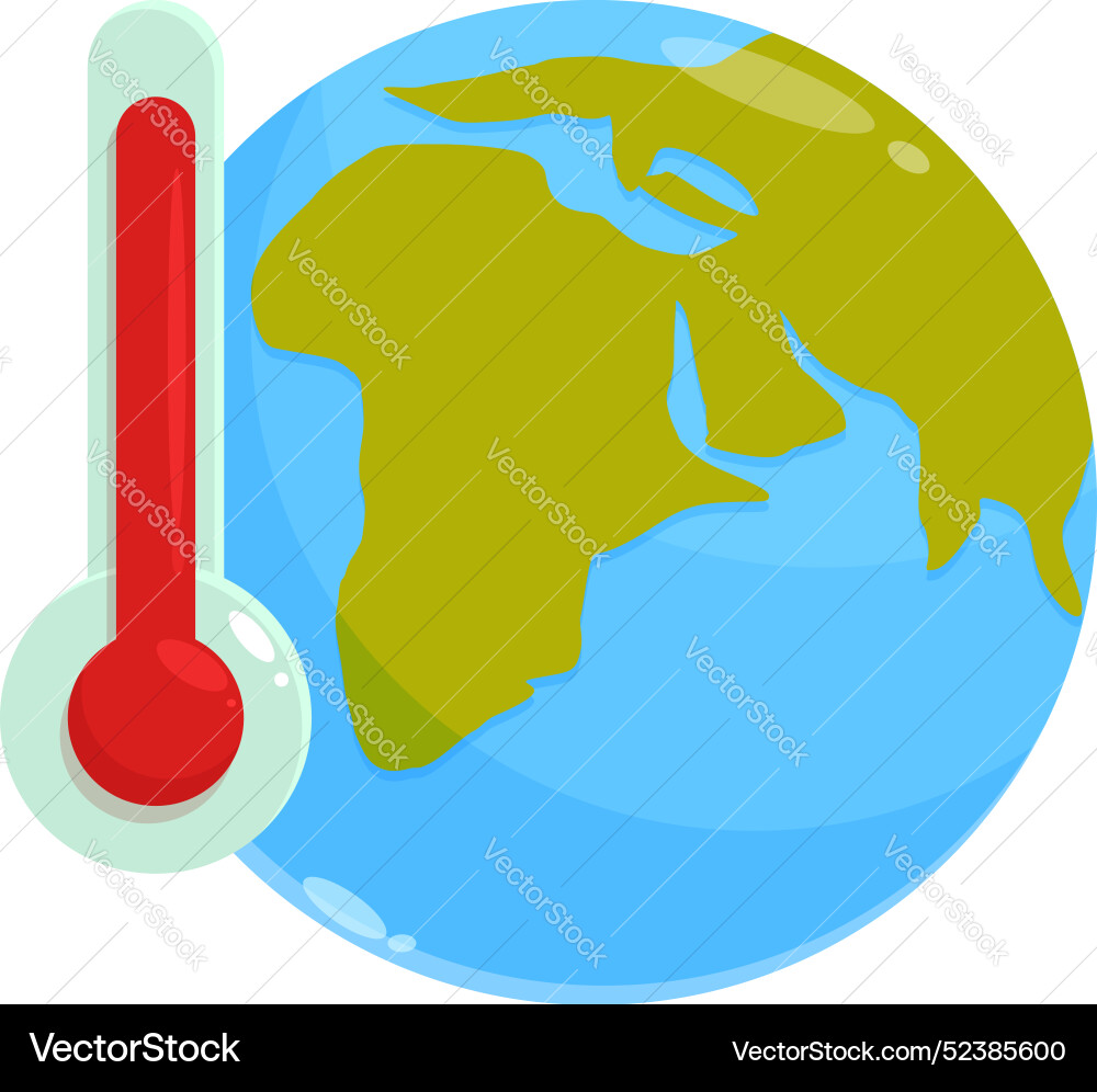 Thermometer showing increasing temperature Vector Image