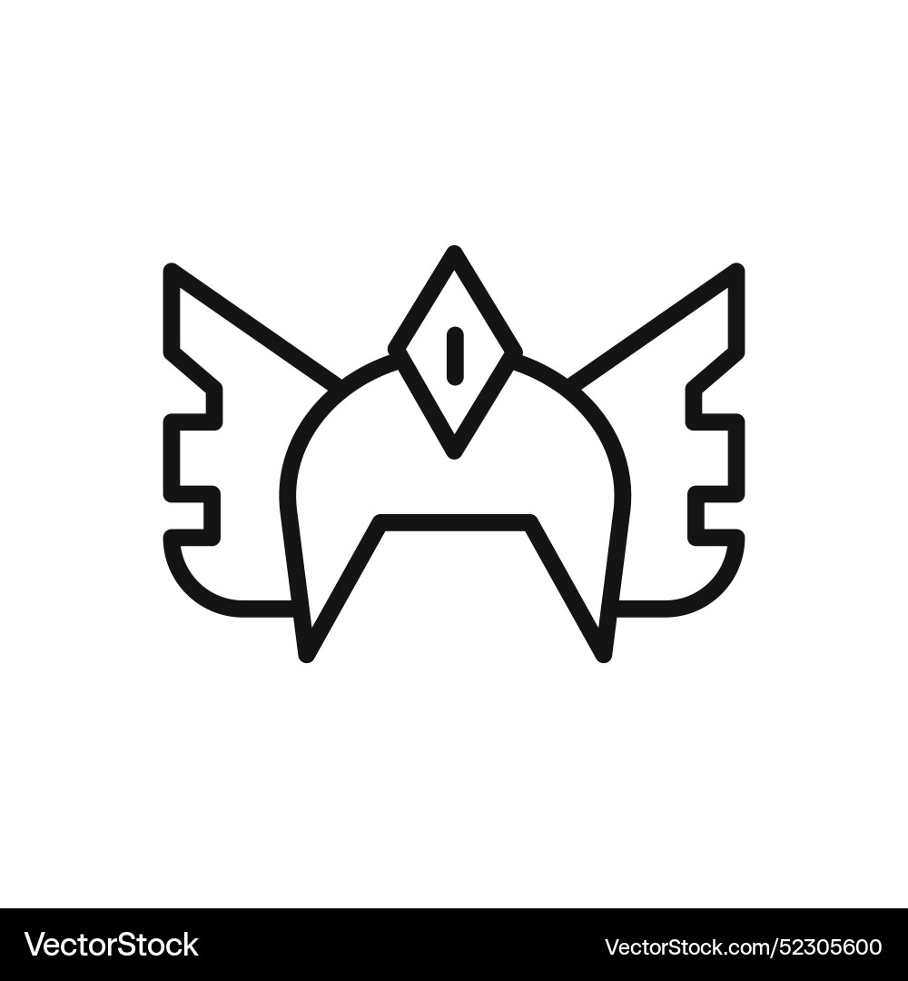 Valkyrie icon outline collection in black Vector Image