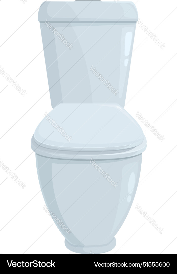 White toilet bowl standing on background Vector Image