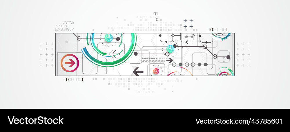 Abstract horizontal technology background Vector Image