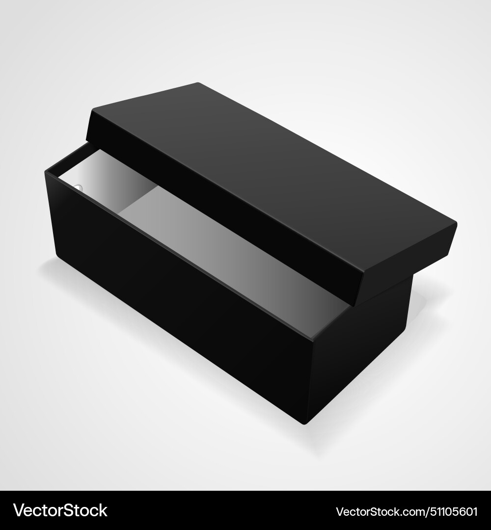 Blank shoes box Royalty Free Vector Image - VectorStock
