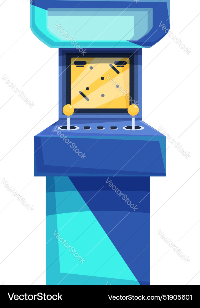 Blue arcade game machine offering entertainment Vector Image