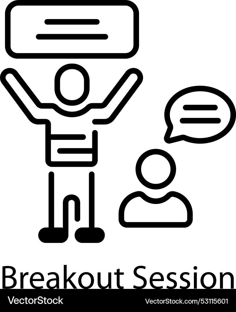 Breakout session Royalty Free Vector Image - VectorStock Breakout session Royalty Free Vector Image - VectorStock