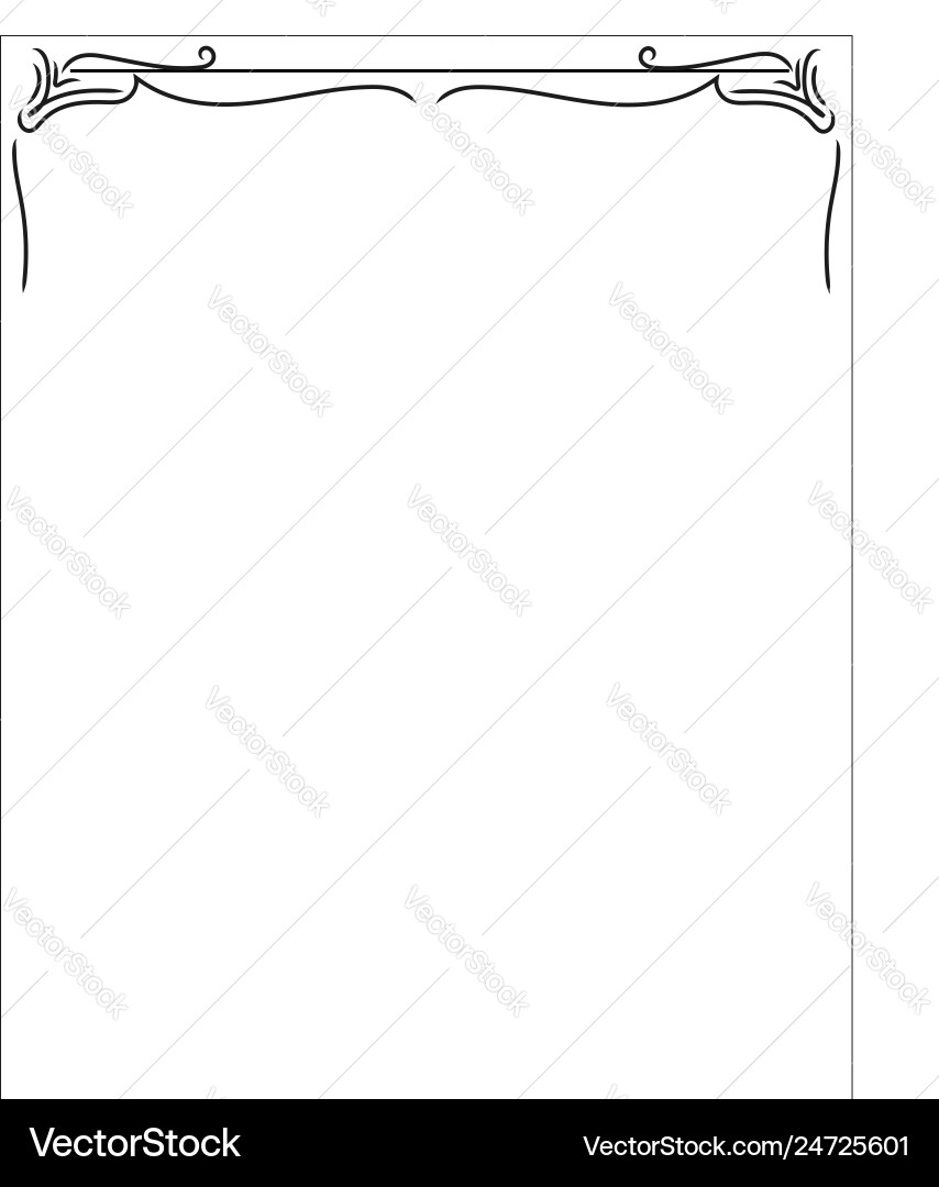Decorative contour frame Royalty Free Vector Image