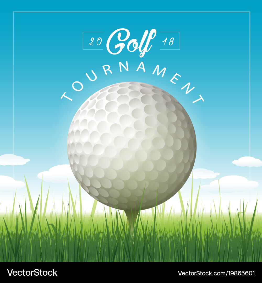 Golf tournament background Royalty Free Vector Image