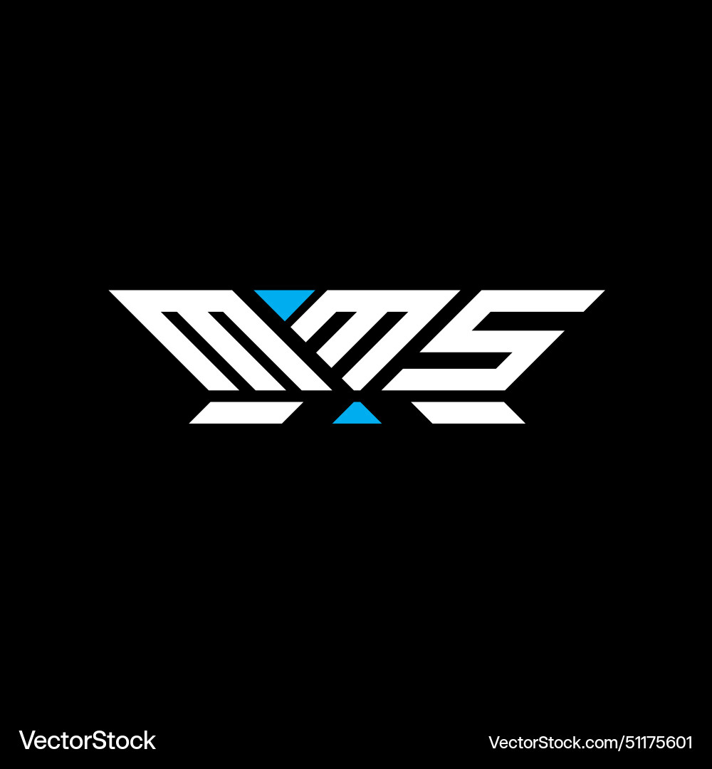 Mms letter logo design mms simple and modern logo Vector Image