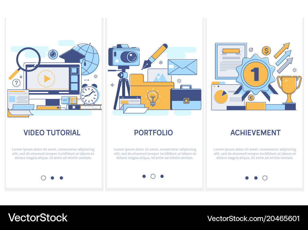 Professional training education portfolio Vector Image