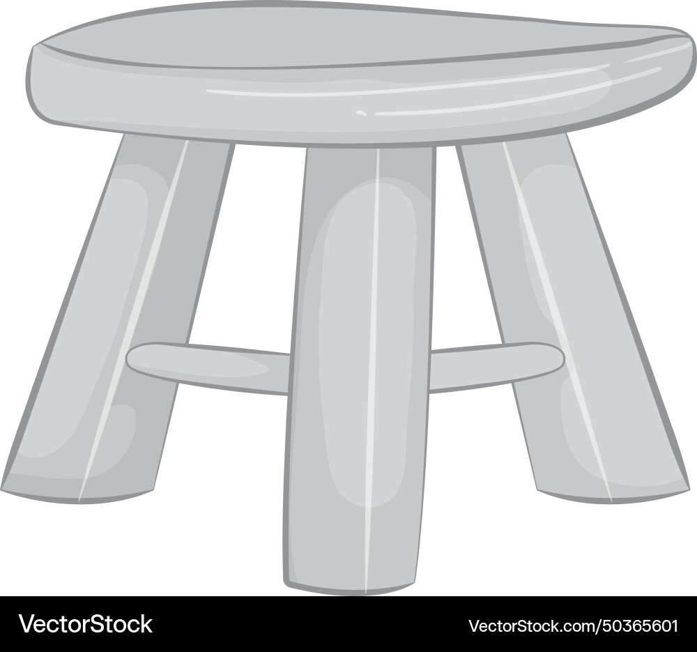 Simple gray stool in a clean style Royalty Free Vector Image