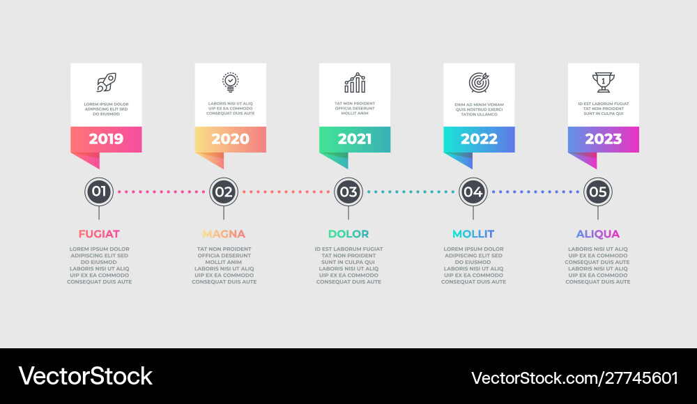 Step infographic element business timeline flow Vector Image
