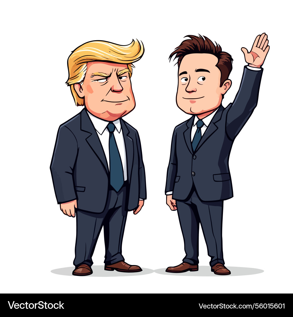 Trump and Businessman Negotiation Royalty Free Vector Image