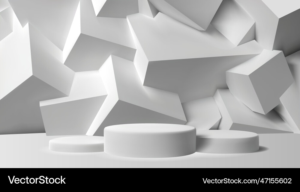 3d stand Royalty Free Vector Image - VectorStock