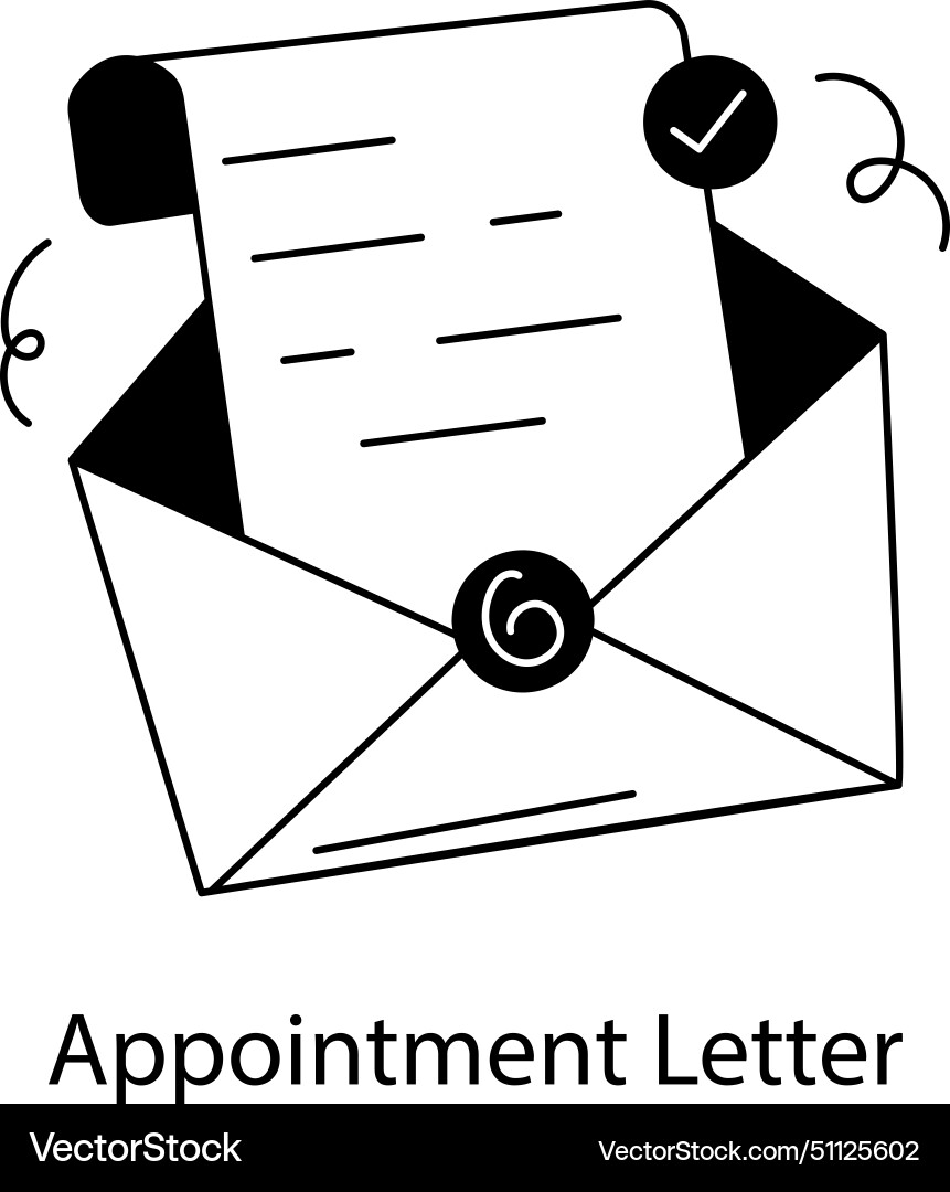 Appointment letter Royalty Free Vector Image - VectorStock
