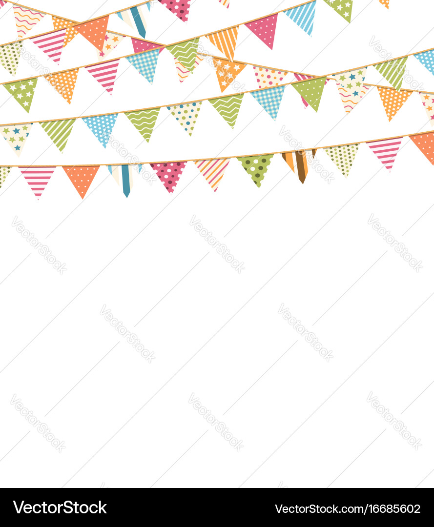 Background with bunting Royalty Free Vector Image