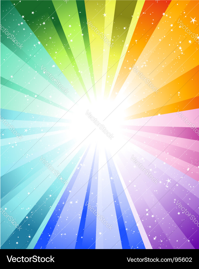 Colorful Ray Burst Royalty Free Vector Image - VectorStock