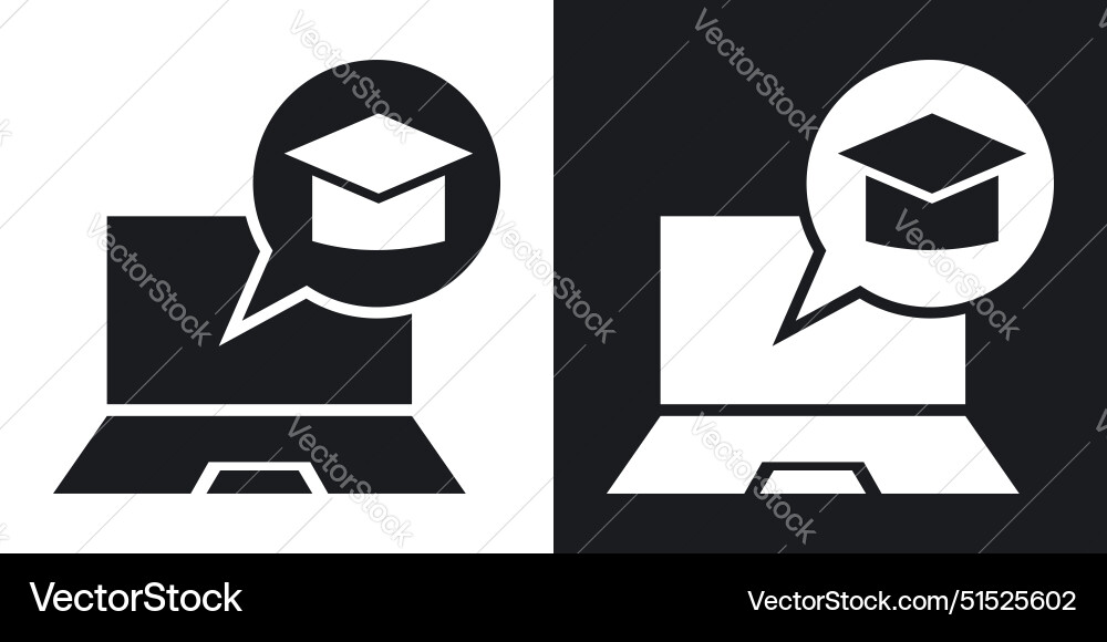 E learning icon Royalty Free Vector Image - VectorStock