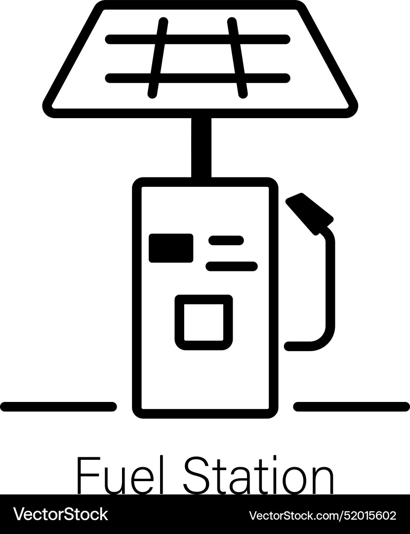 Fuel station Royalty Free Vector Image - VectorStock