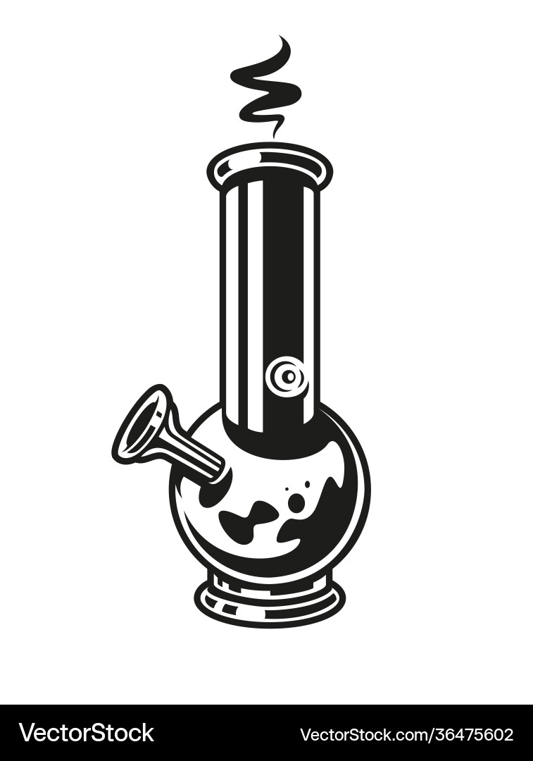 Glass bong Royalty Free Vector Image - VectorStock