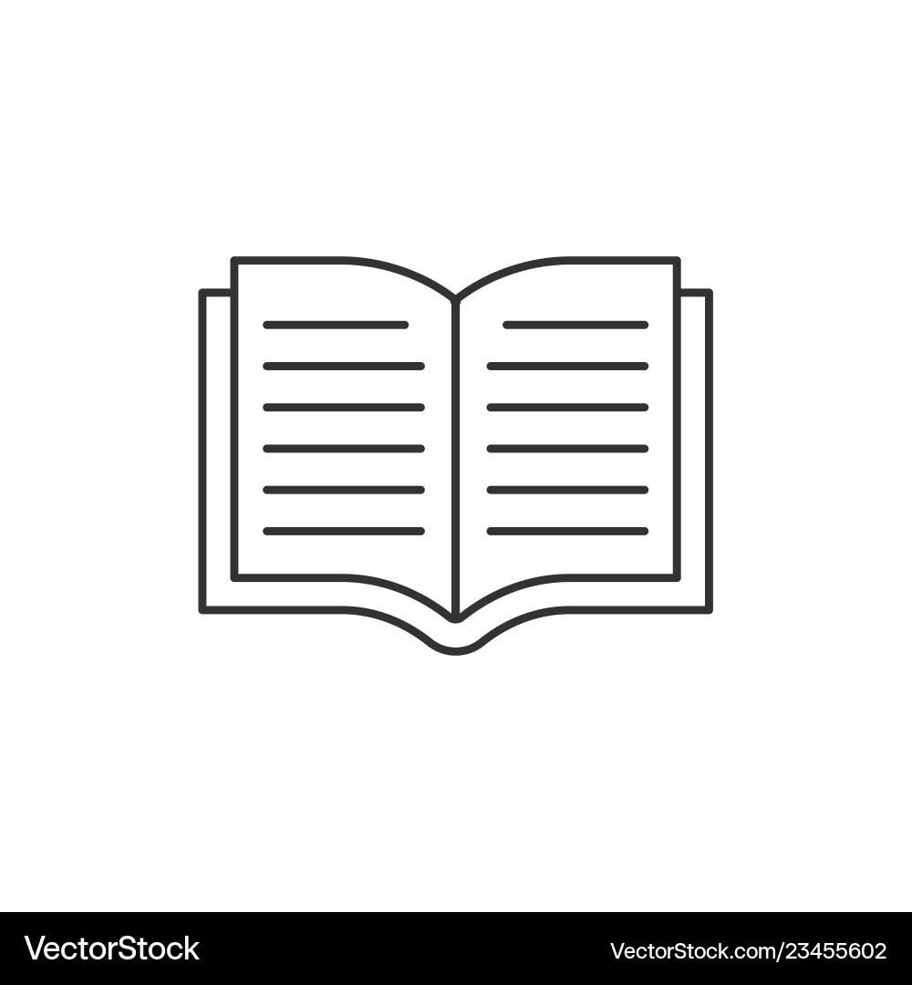 Open book with text Royalty Free Vector Image - VectorStock