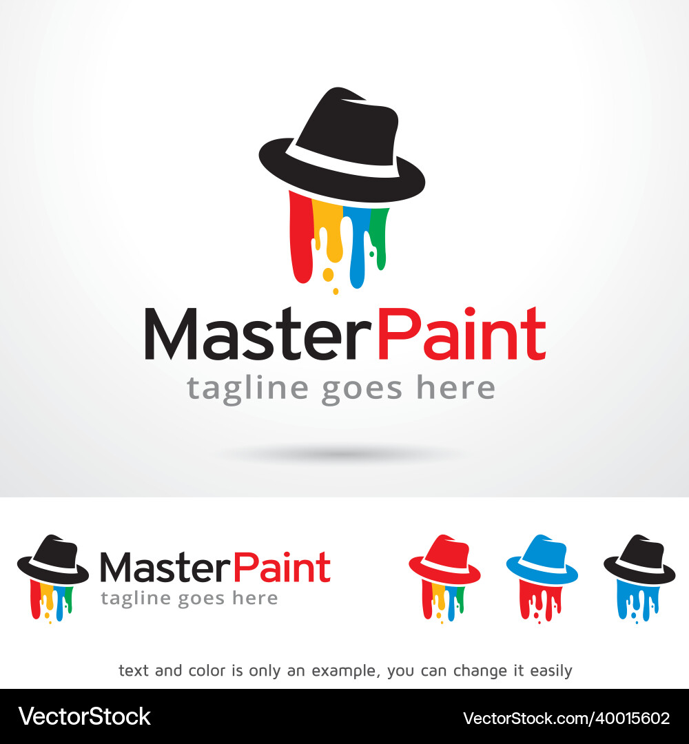 Paint Logo Template - Colorful Splash Royalty Free Vector