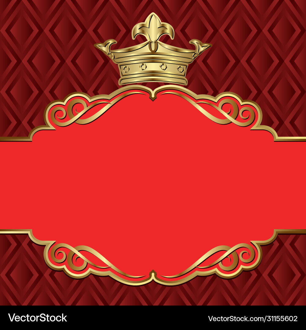 Royal Crown Background Royalty Free Vector Image