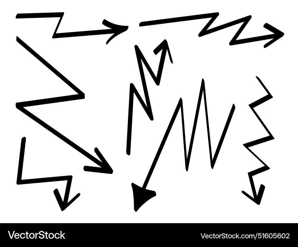 Sharp zigzag arrows Royalty Free Vector Image - VectorStock
