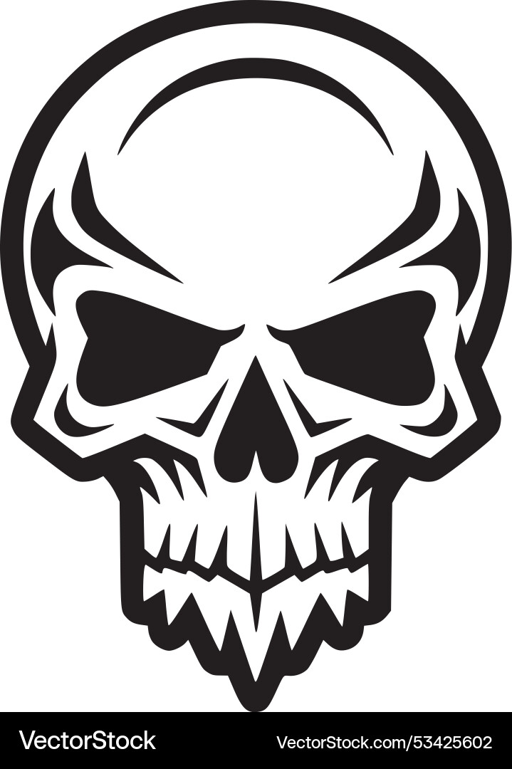 Skull - minimalist and simple silhouette Vector Image