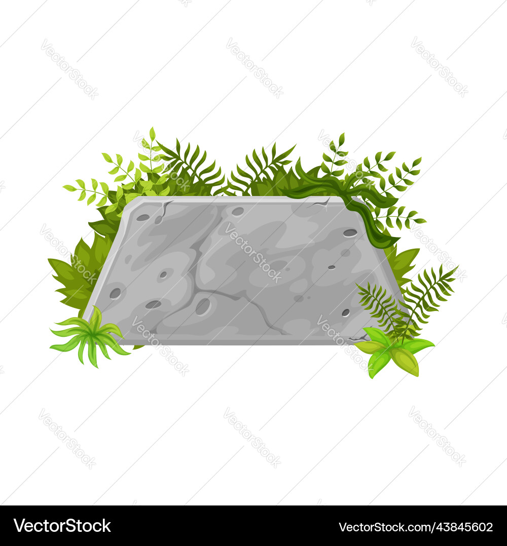 Stone game interface ui button gui element Vector Image