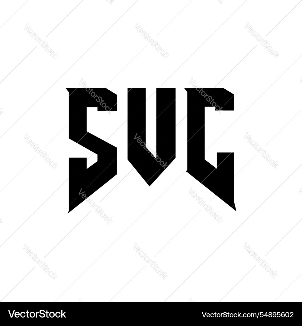 Svc letter logo design for technology company Vector Image