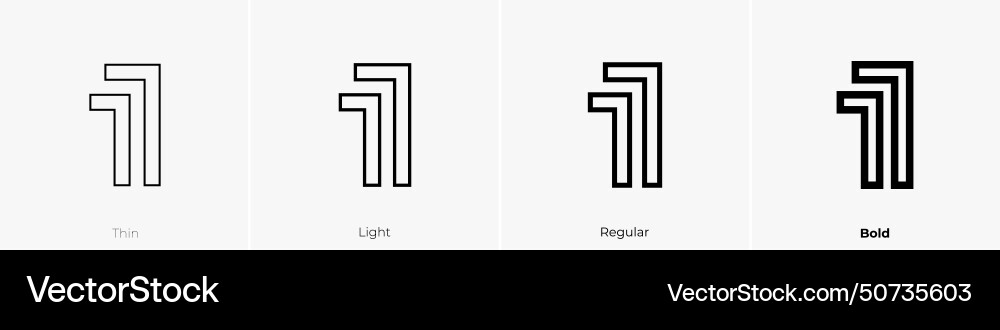 Allen keys icon thin light regular and bold style Vector Image