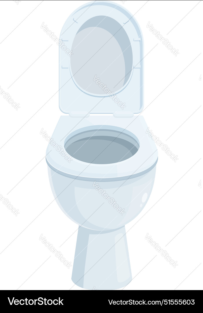 Clean toilet bowl with open lid is ready for using