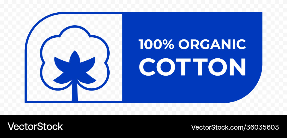 Cotton icon organic natural fabric logo Royalty Free Vector